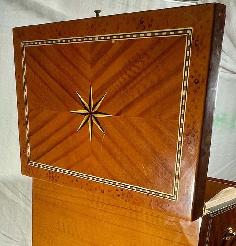 Vintage Italian Inlaid Cigar Humidor Chest Stand Side Table at 1stDibs