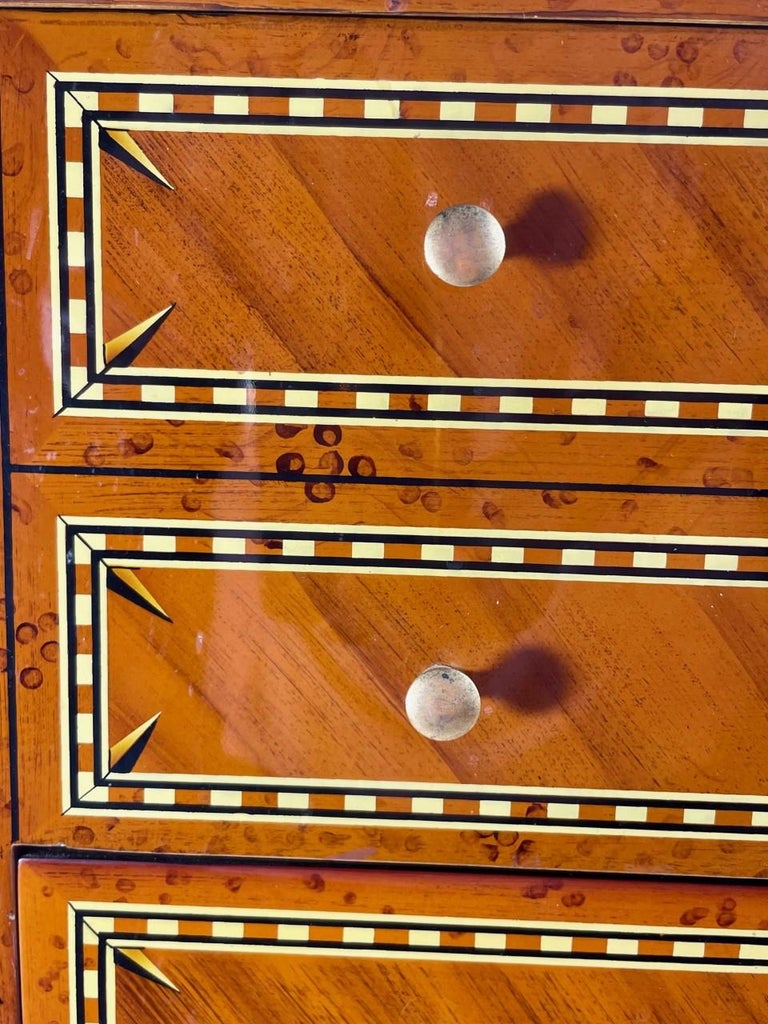 Vintage Italian Inlaid Cigar Humidor Chest Stand Side Table at 1stDibs