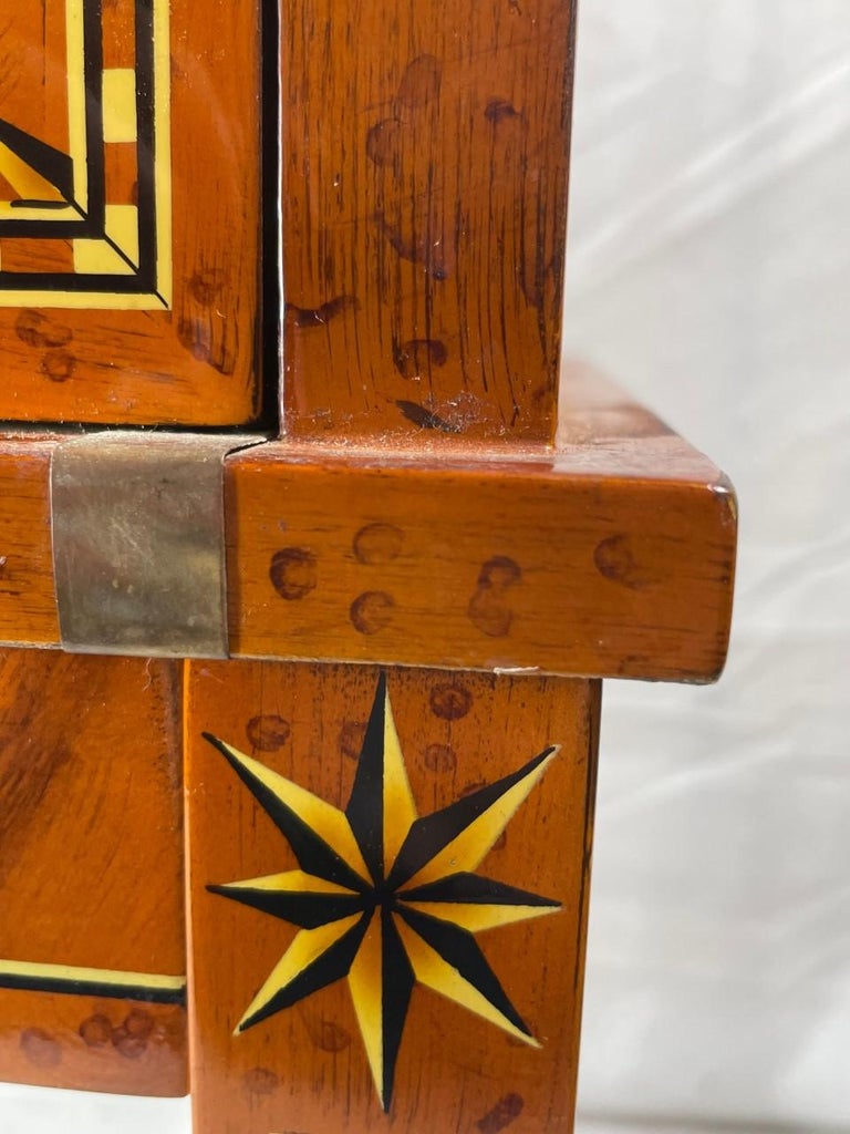 Vintage Italian Inlaid Cigar Humidor Chest Stand Side Table at 1stDibs