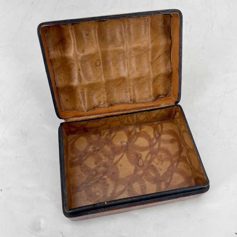 Vintage Italian Jewelry Box in Burgundy Leather, Circa 1950's For Sale ...