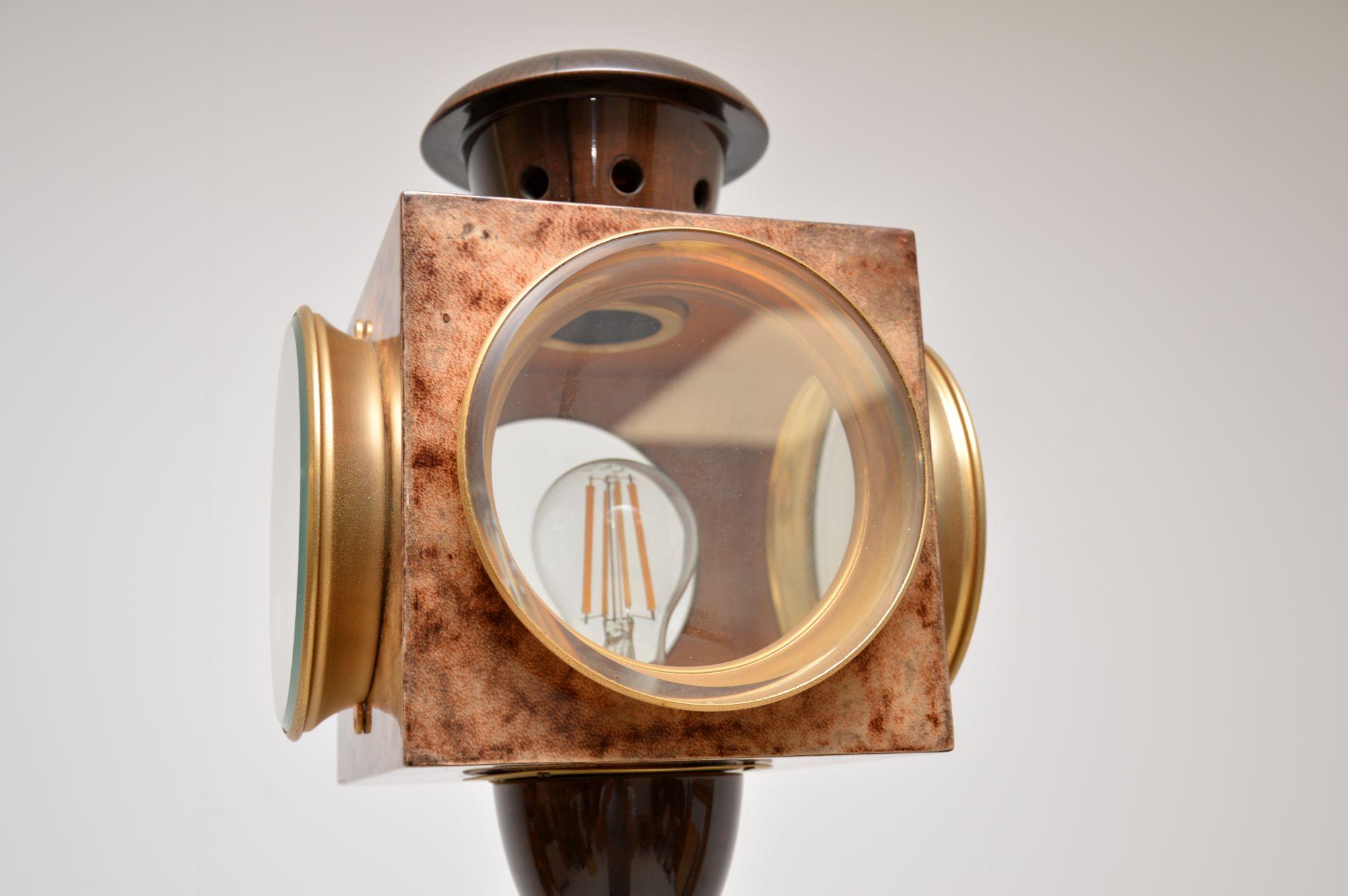 Vintage Italian Lacquered Parchment Lamp by Aldo Tura For Sale at 1stDibs