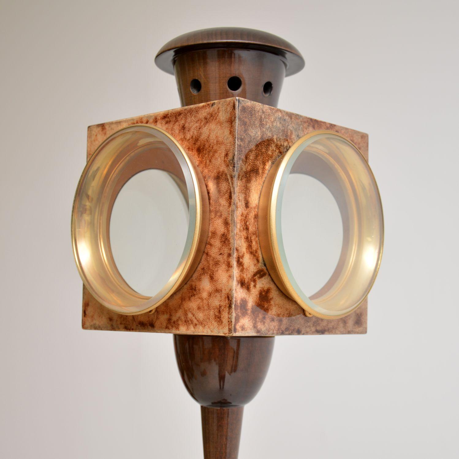 Vintage Italian Lacquered Parchment Lamp by Aldo Tura For Sale at 1stDibs