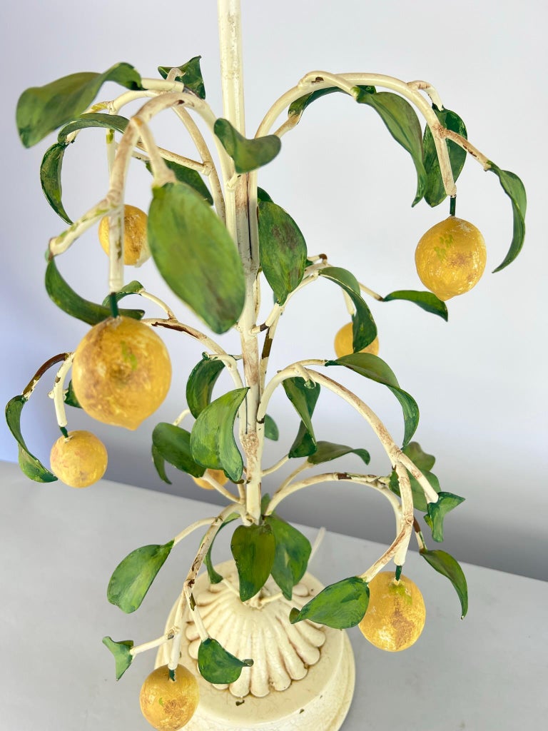 Vintage Italian Lemon Tree Table Lamp For Sale at 1stDibs