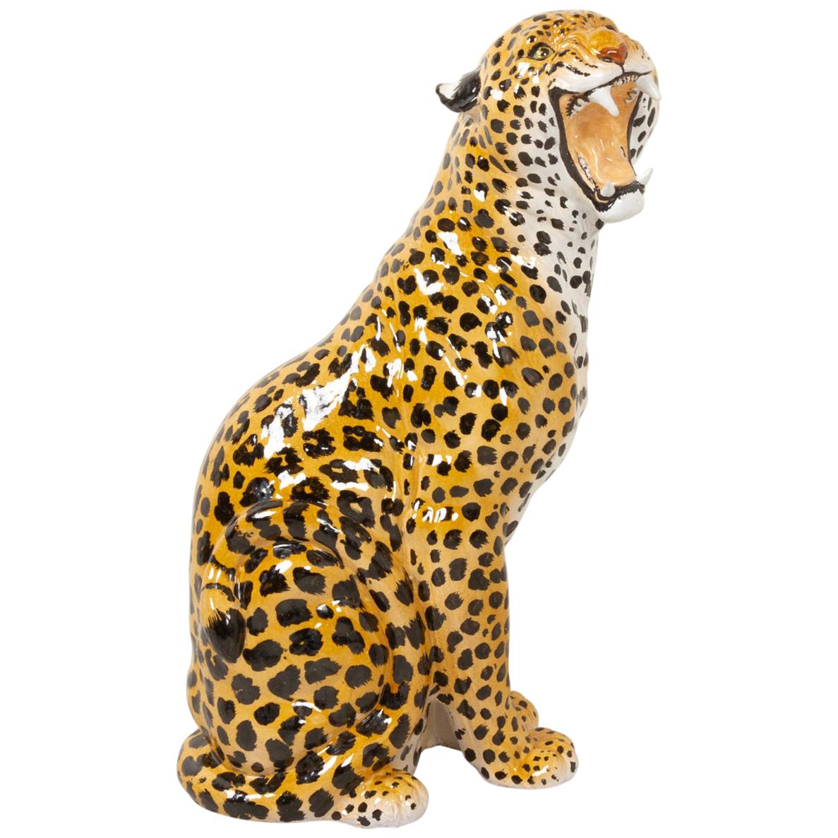 Vintage Italian Life-Size Terracotta Leopard, 1960s at 1stDibs | life ...