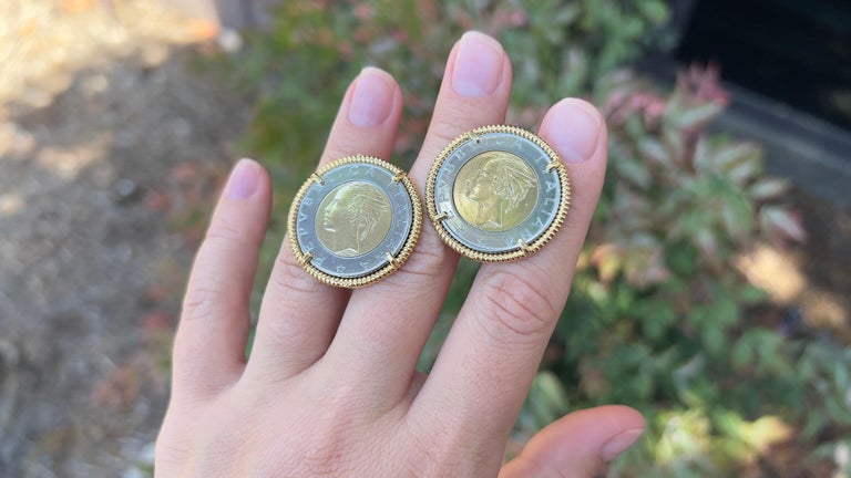 Vintage Italian lira Coin 18K Gold Plated Ring Italian Made For Sale at ...