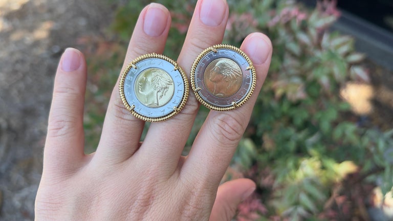 Vintage Italian lira Coin 18K Gold Plated Ring Italian Made For Sale at ...