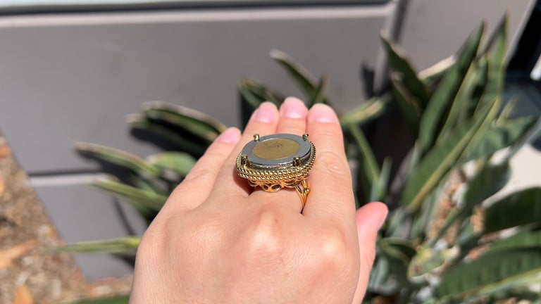 Vintage Italian lira Coin 18K Gold Plated Ring Italian Made For Sale at ...