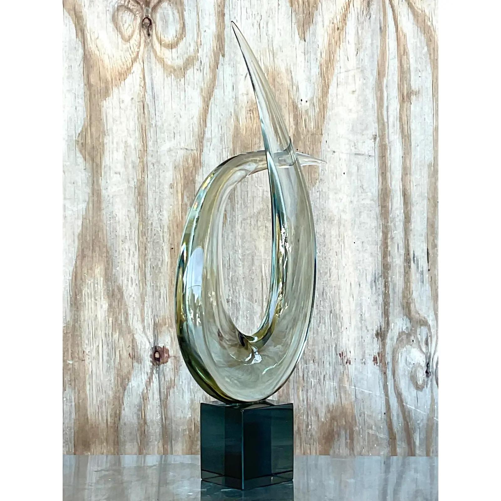 Vintage Italian Livio Seguso Signed Murano Art Glass Sculpture For Sale ...