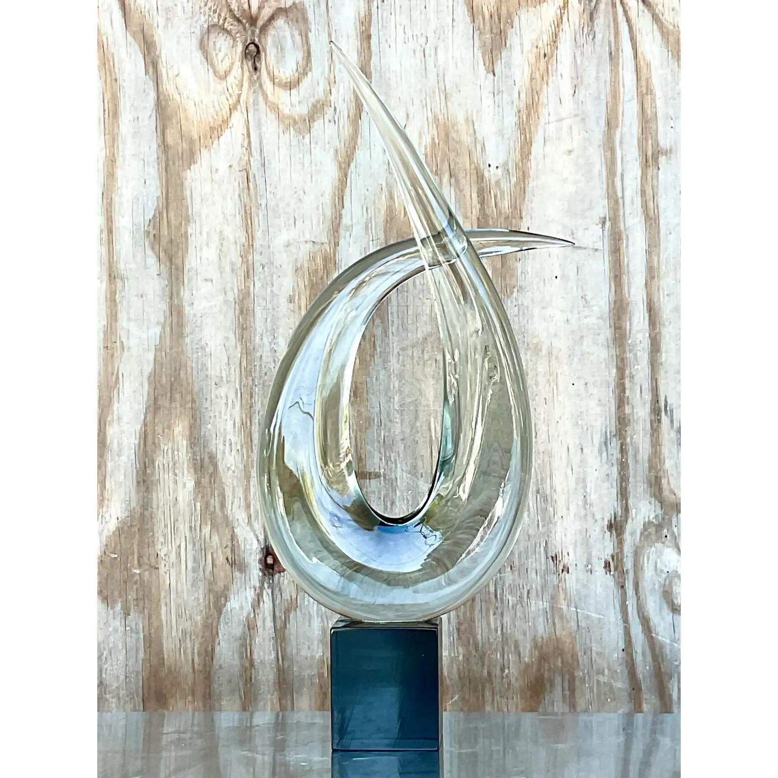 Vintage Italian Livio Seguso Signed Murano Art Glass Sculpture For Sale ...