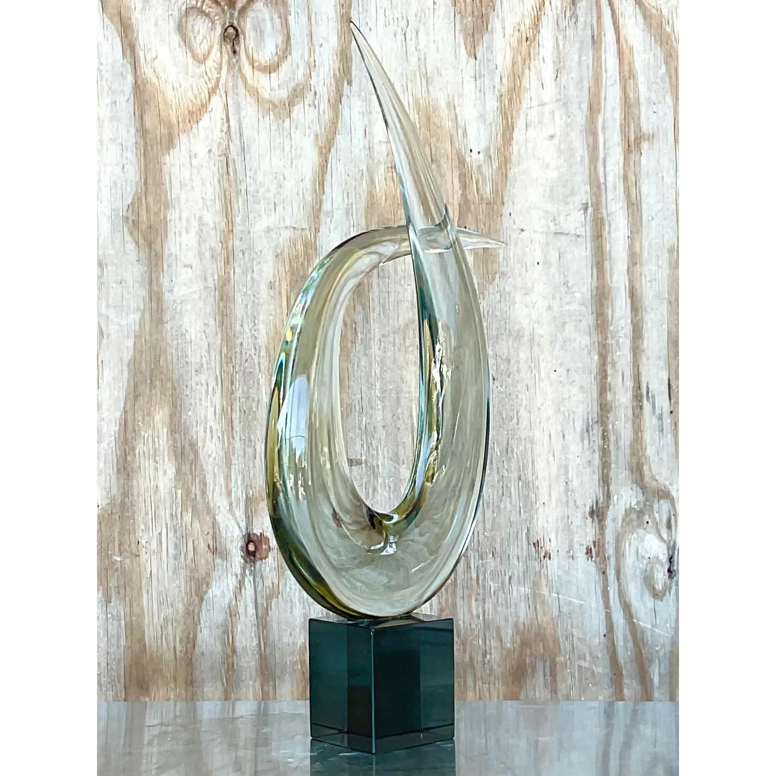 Vintage Italian Livio Seguso Signed Murano Art Glass Sculpture For Sale ...