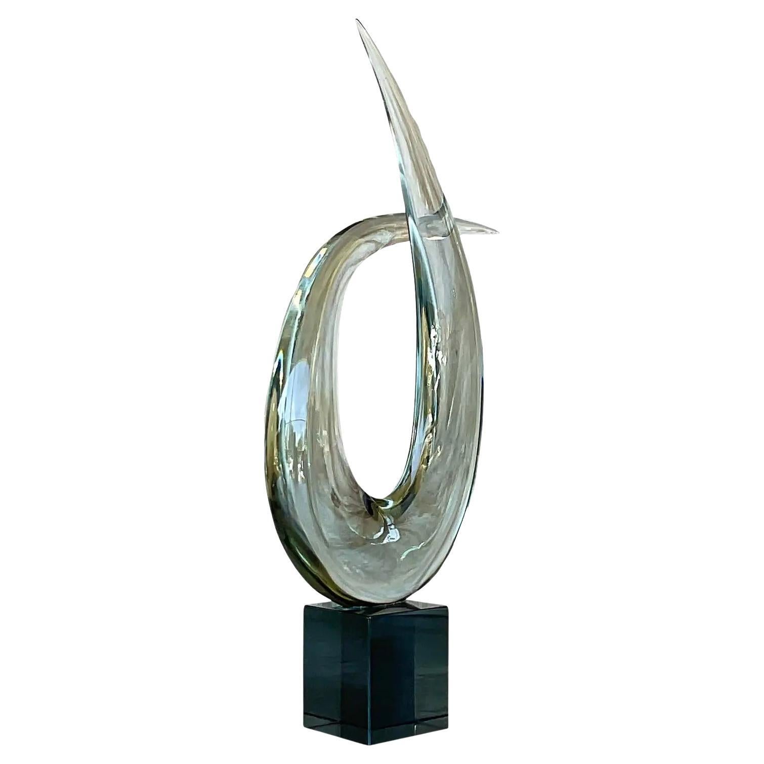 Livio Seguso Murano Italian Modern Abstract Art Glass Sculpture For ...