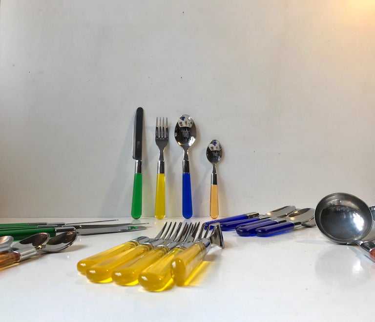 Vintage Italian Lucite and Inox Cutlery, 1970s, Set of 29 at 1stDibs ...
