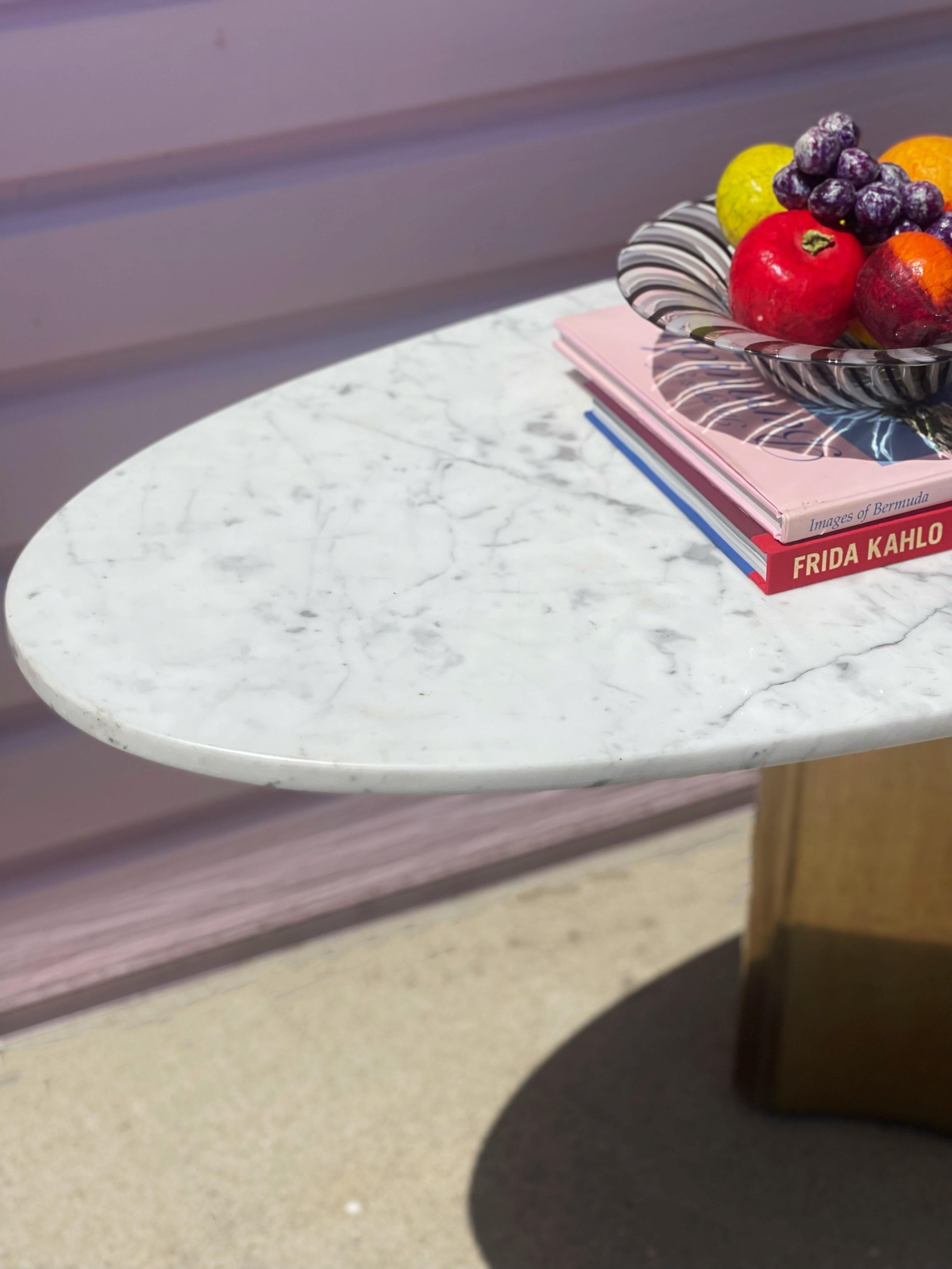 Vintage Italian Marble and Mastercraft Base Console Table For Sale at ...