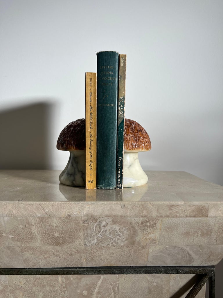 Vintage Italian Marble Mushroom Bookends, 1960s at 1stDibs | mushroom ...