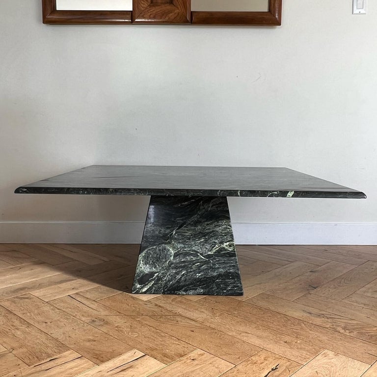 Vintage Italian Marble Table with Conical Pedestal Base, circa 1970 For ...