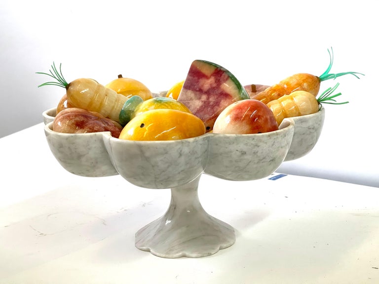 Vintage Italian Marble Tazza of Fruit and Vegetables at 1stDibs ...