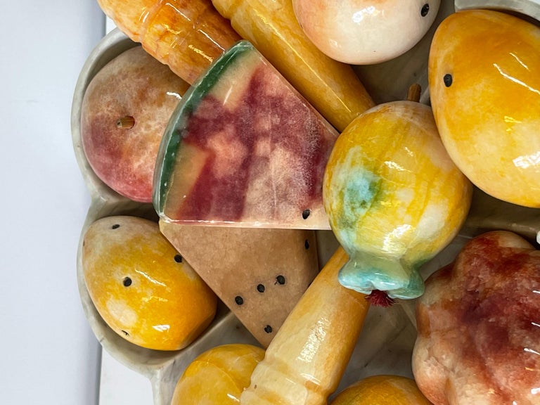 Vintage Italian Marble Tazza of Fruit and Vegetables at 1stDibs ...