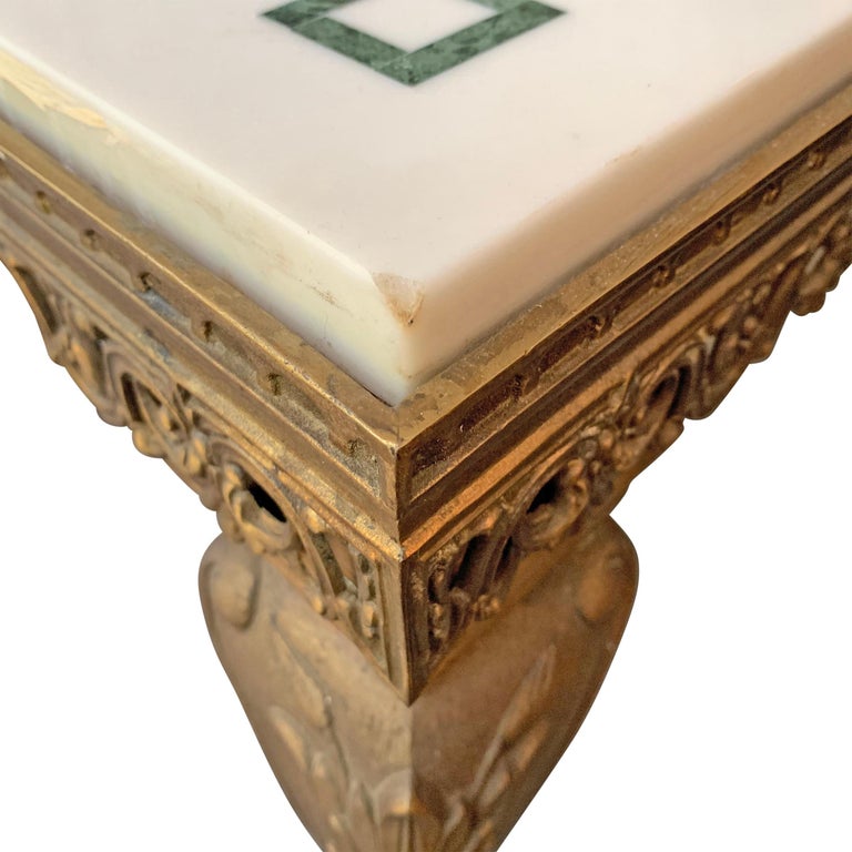 Vintage Italian Marble Top Low Table For Sale at 1stdibs
