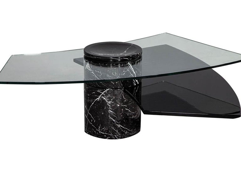 Vintage Italian Mid-Century Modern Stone and Glass Cocktail Coffee ...