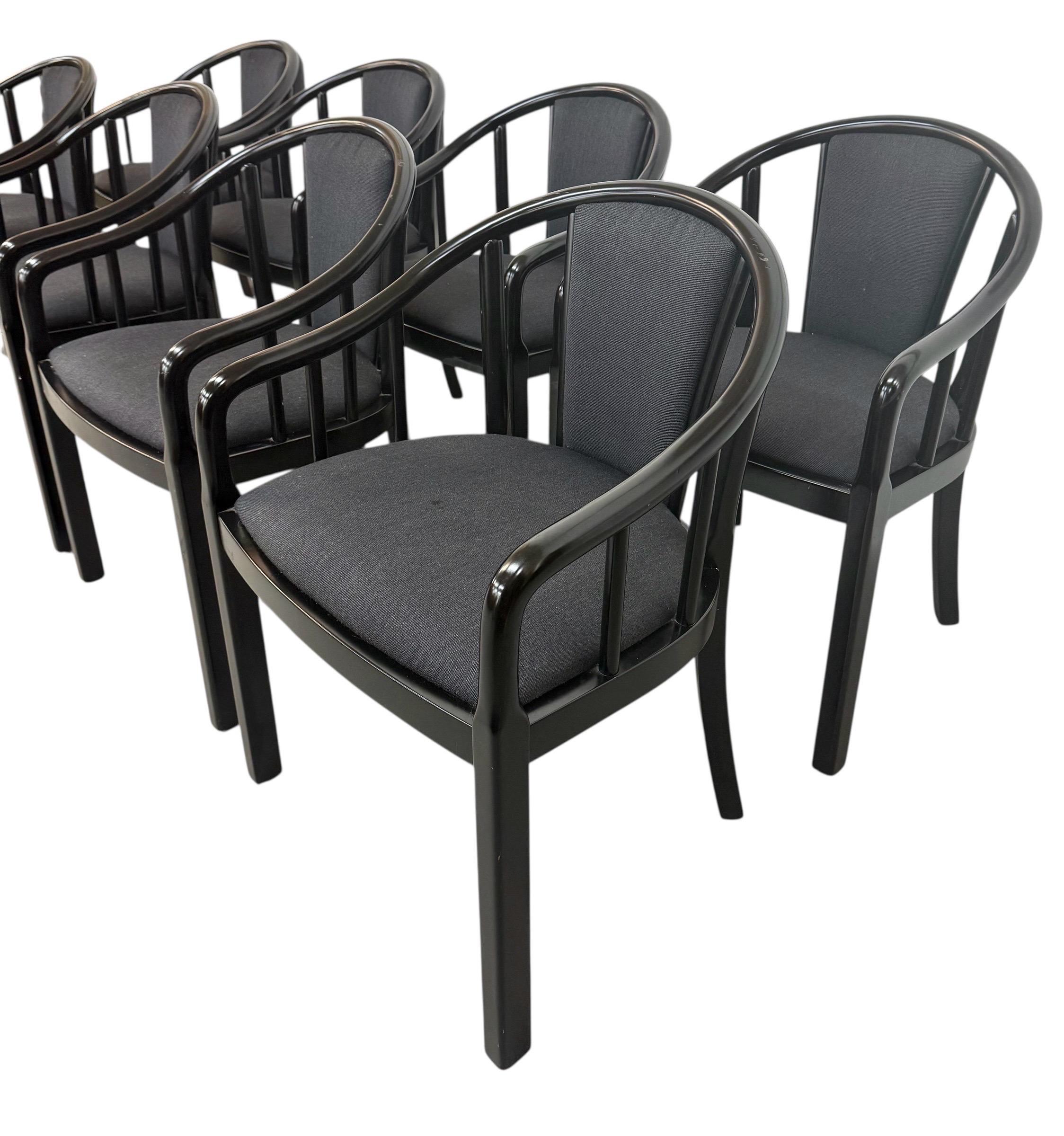 Sillas de Comedor Modernas Italianas Vintage Lacadas en Negro - Lote de ...