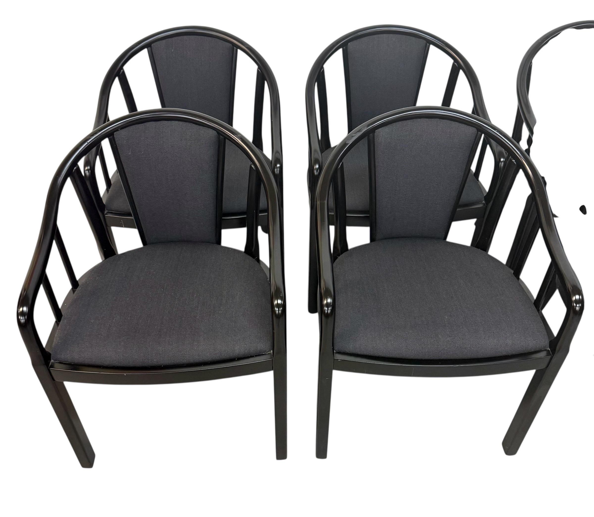 Sillas de Comedor Modernas Italianas Vintage Lacadas en Negro - Lote de ...