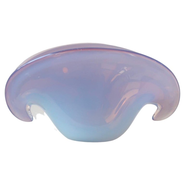 Vintage Italian Murano Purple Shell Glass Bowl For Sale at 1stDibs