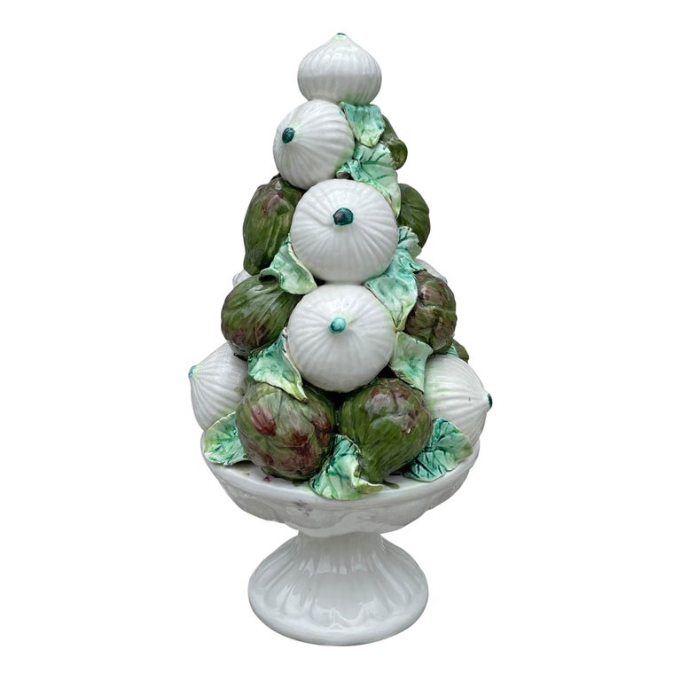Vintage Italian Onion and Artichoke Finial Topiary For Sale at 1stDibs