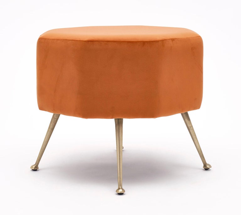 Vintage Italian Orange Stools For Sale at 1stDibs | bright orange stool ...