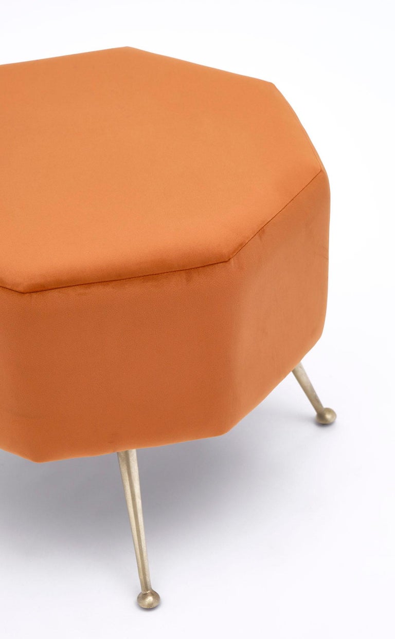 Vintage Italian Orange Stools For Sale at 1stDibs | bright orange stool ...