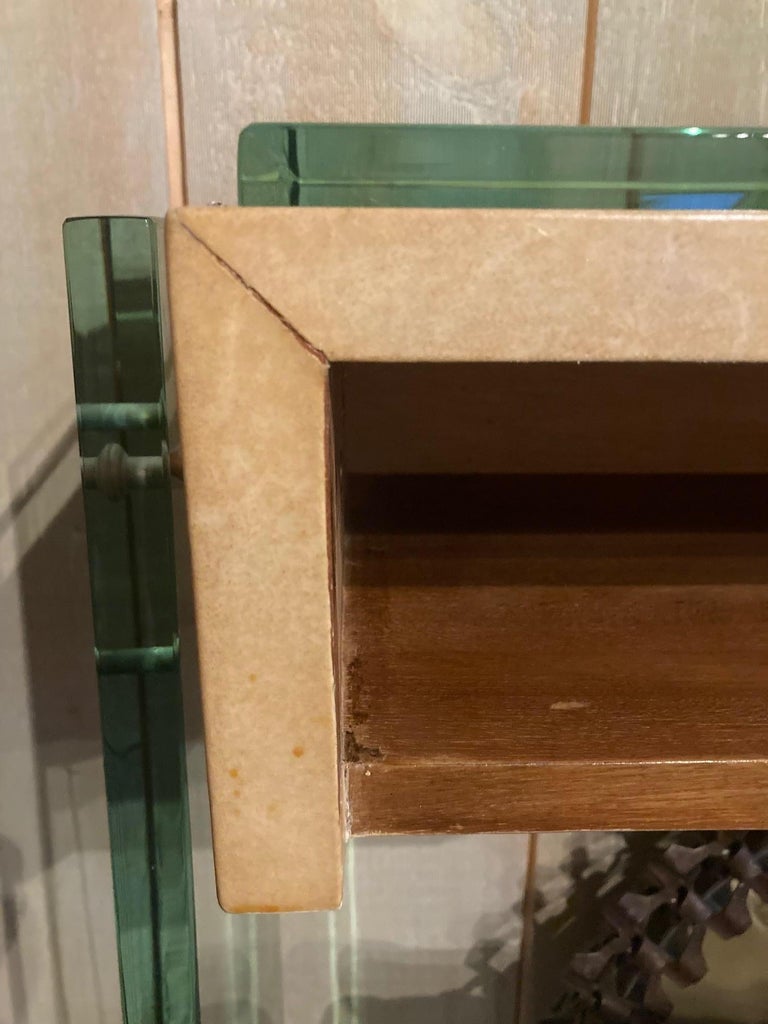 Vintage Italian Parchment Console For Sale at 1stDibs