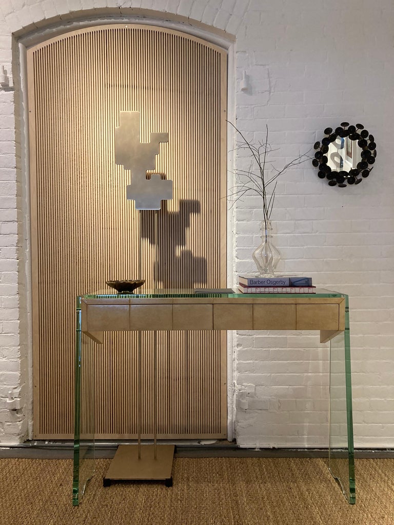 Vintage Italian Parchment Console For Sale at 1stDibs