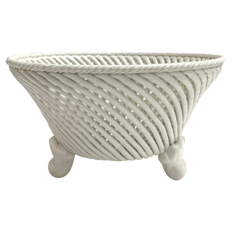 Vintage Italian Porcelain Cachepot For Sale at 1stDibs