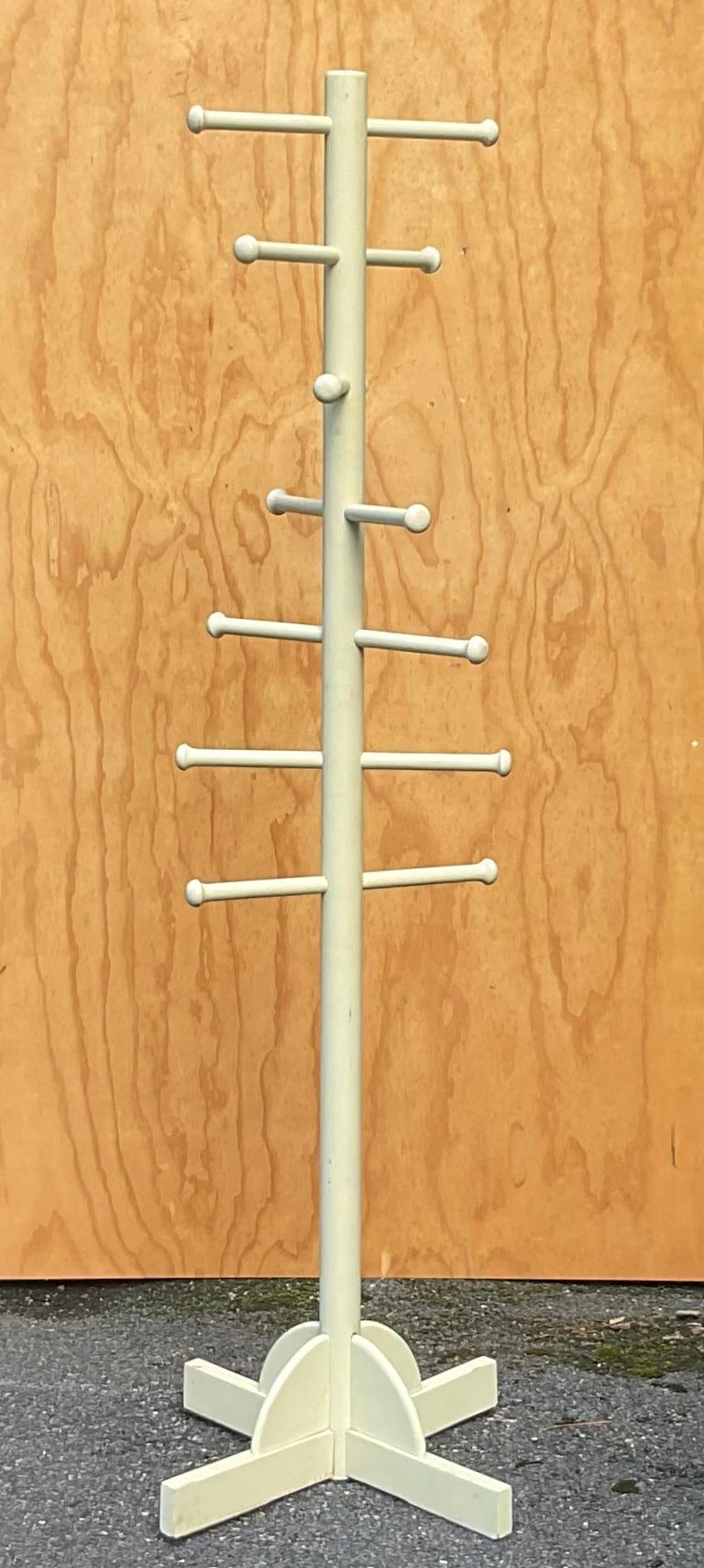 Vintage Italian Postmodern Twist Coat Rack For Sale at 1stDibs