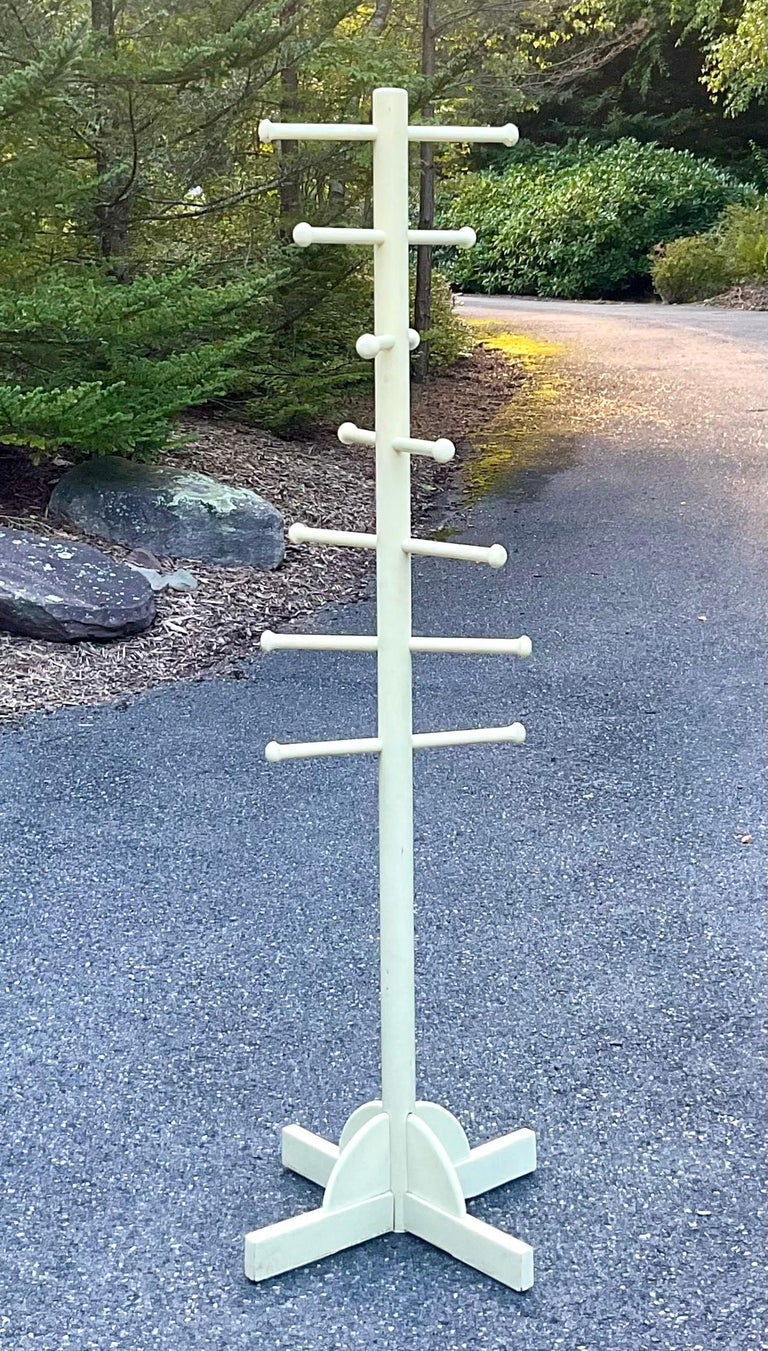Vintage Italian Postmodern Twist Coat Rack For Sale at 1stDibs