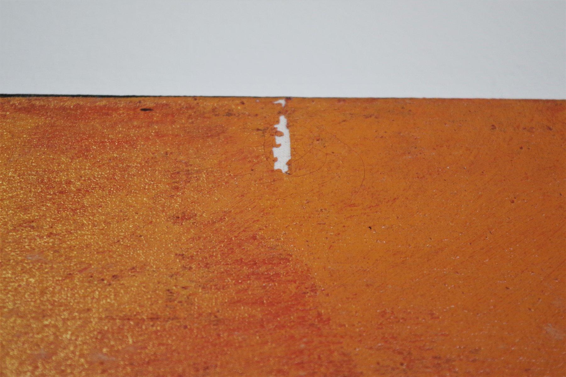 Vintage Italian Red Abstract Oil Painting, Early 2000s For Sale at 1stDibs