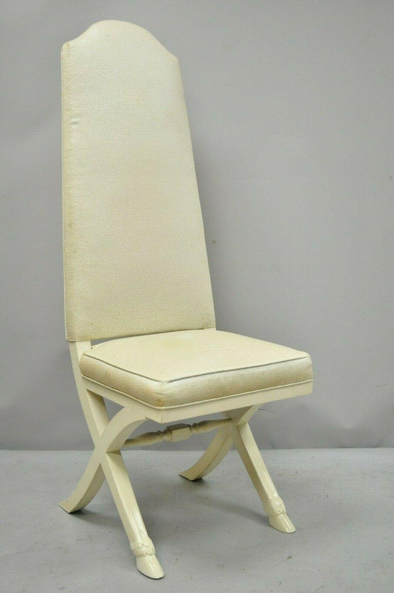 Vintage Italian Regency Style High Back Hairy Ram Goat Hoof Foot X ...