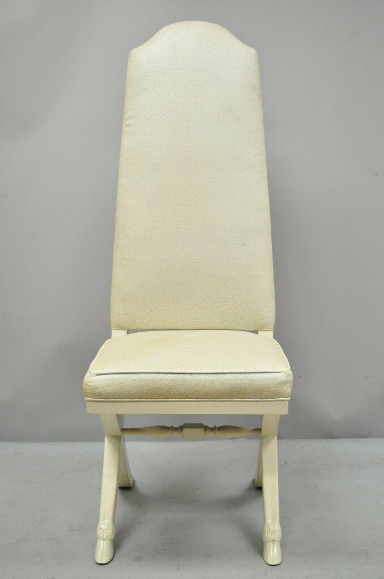 Vintage Italian Regency Style High Back Hairy Ram Goat Hoof Foot X ...