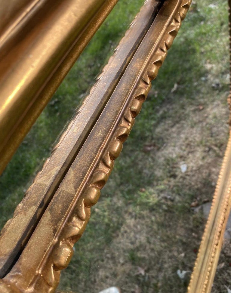 Vintage Italian Regency-Style Reproduction Gold Mirror with Dragon ...