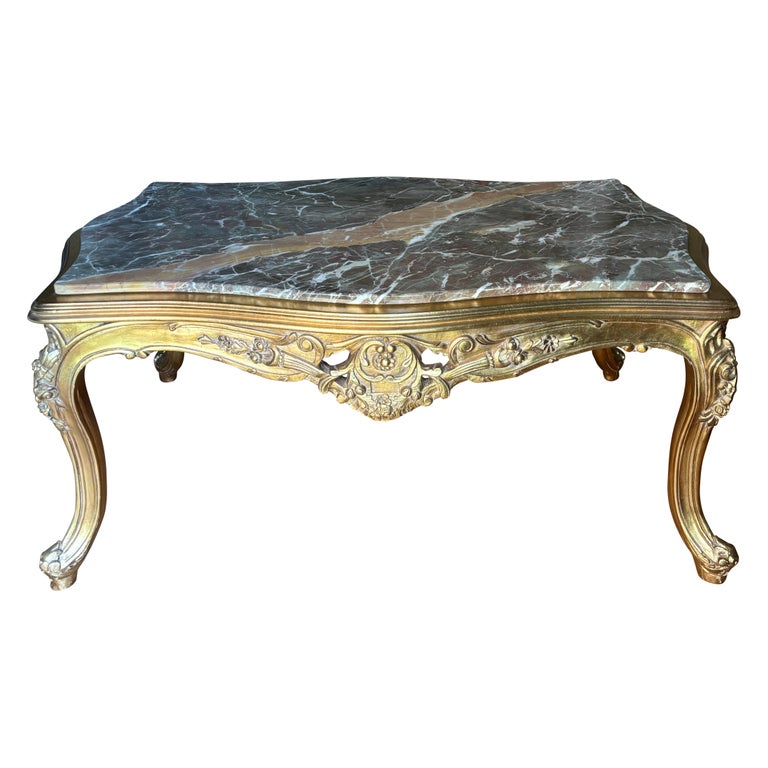 rococo marble coffee table