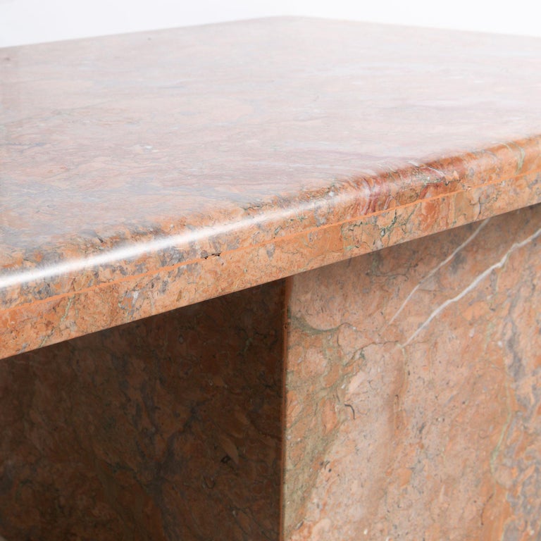 Vintage Italian Rosso Verona Marble Coffee Table For Sale at 1stdibs