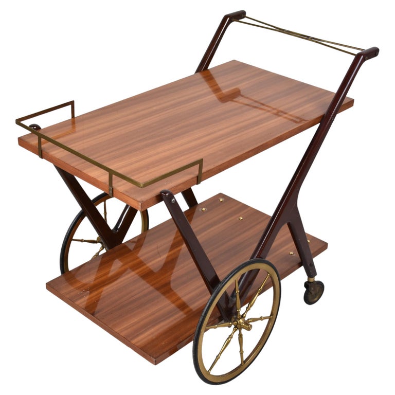 Vintage italian serving trolley, 1950s at 1stDibs