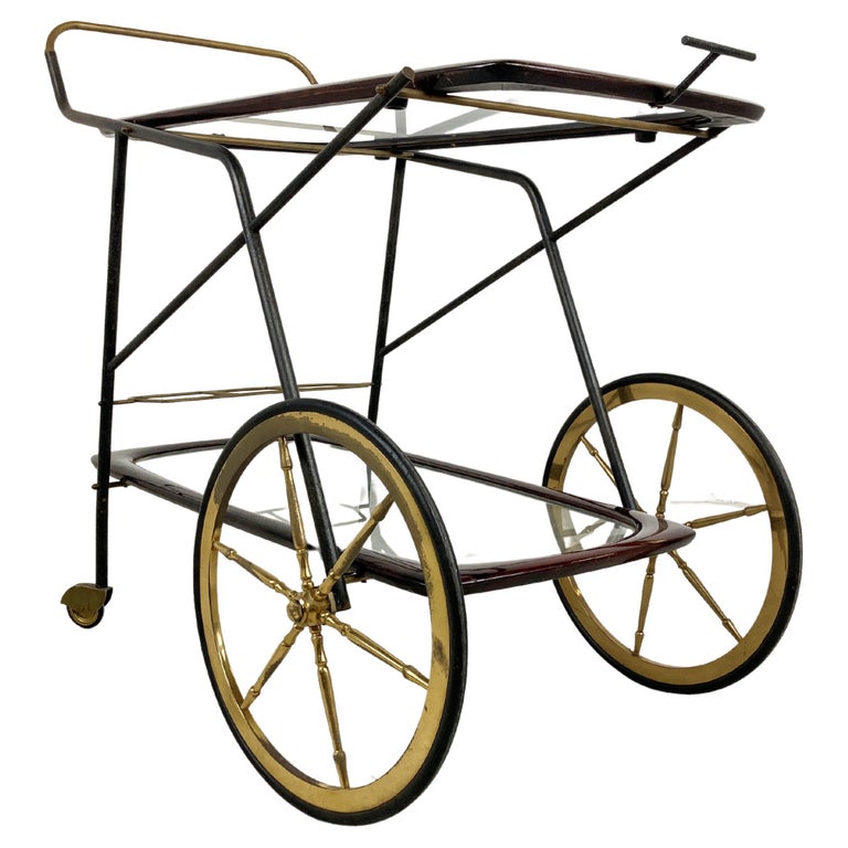 Vintage italian serving trolley by Cesare Lacca, 1950s For Sale at 1stDibs