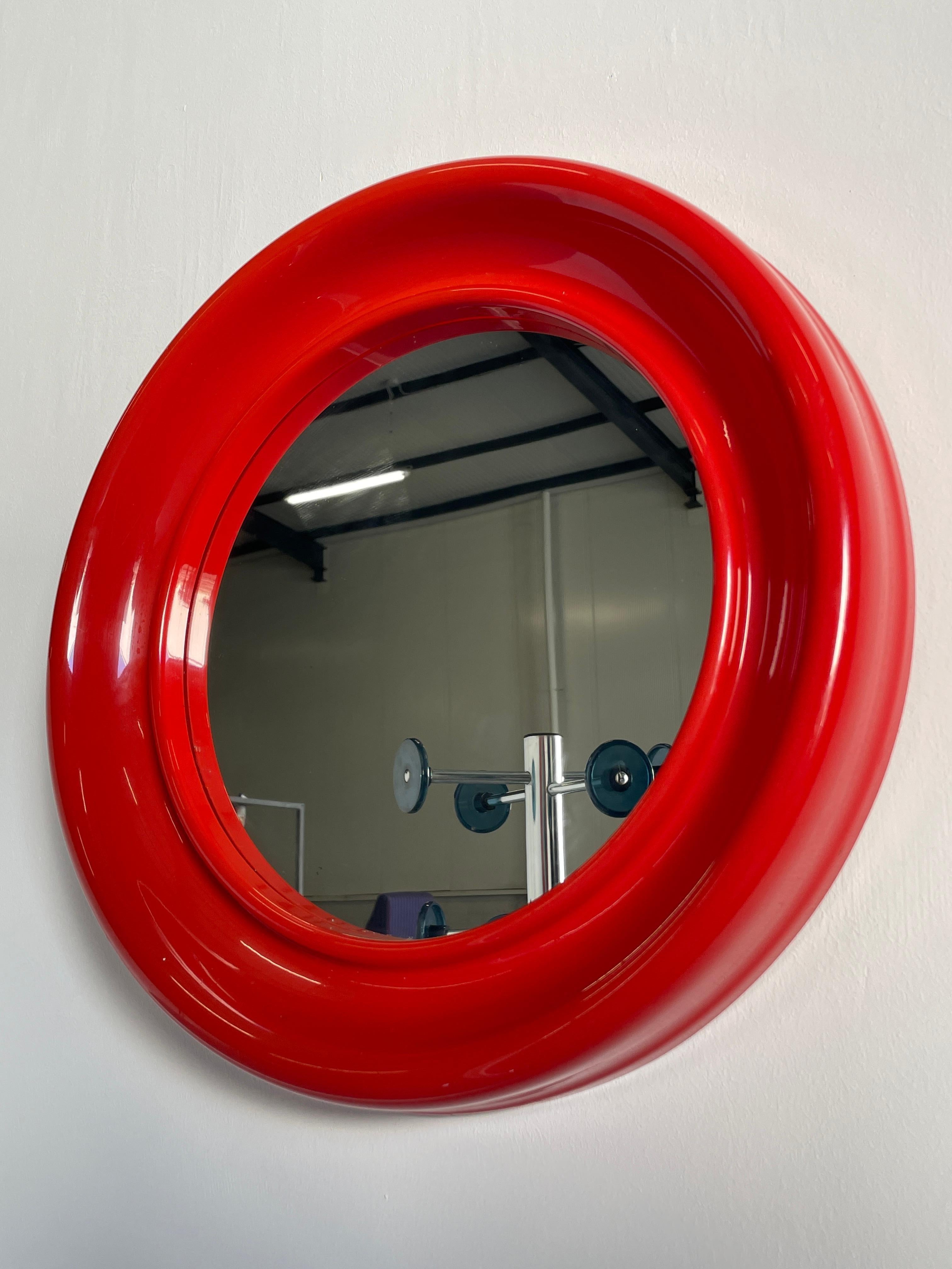Vintage Italian Space Age Circular Wall Mirror, 1980s Italy For Sale at ...
