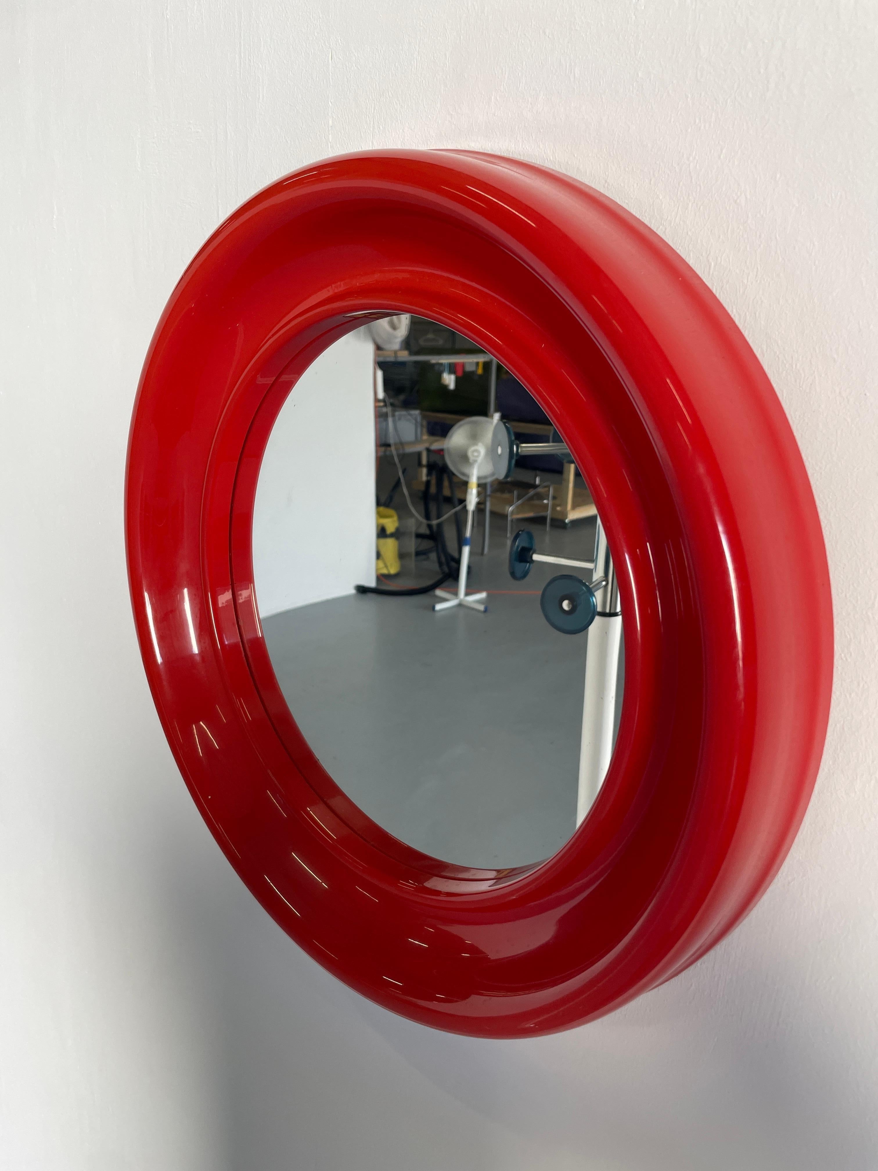 Vintage Italian Space Age Circular Wall Mirror, 1980s Italy For Sale at ...