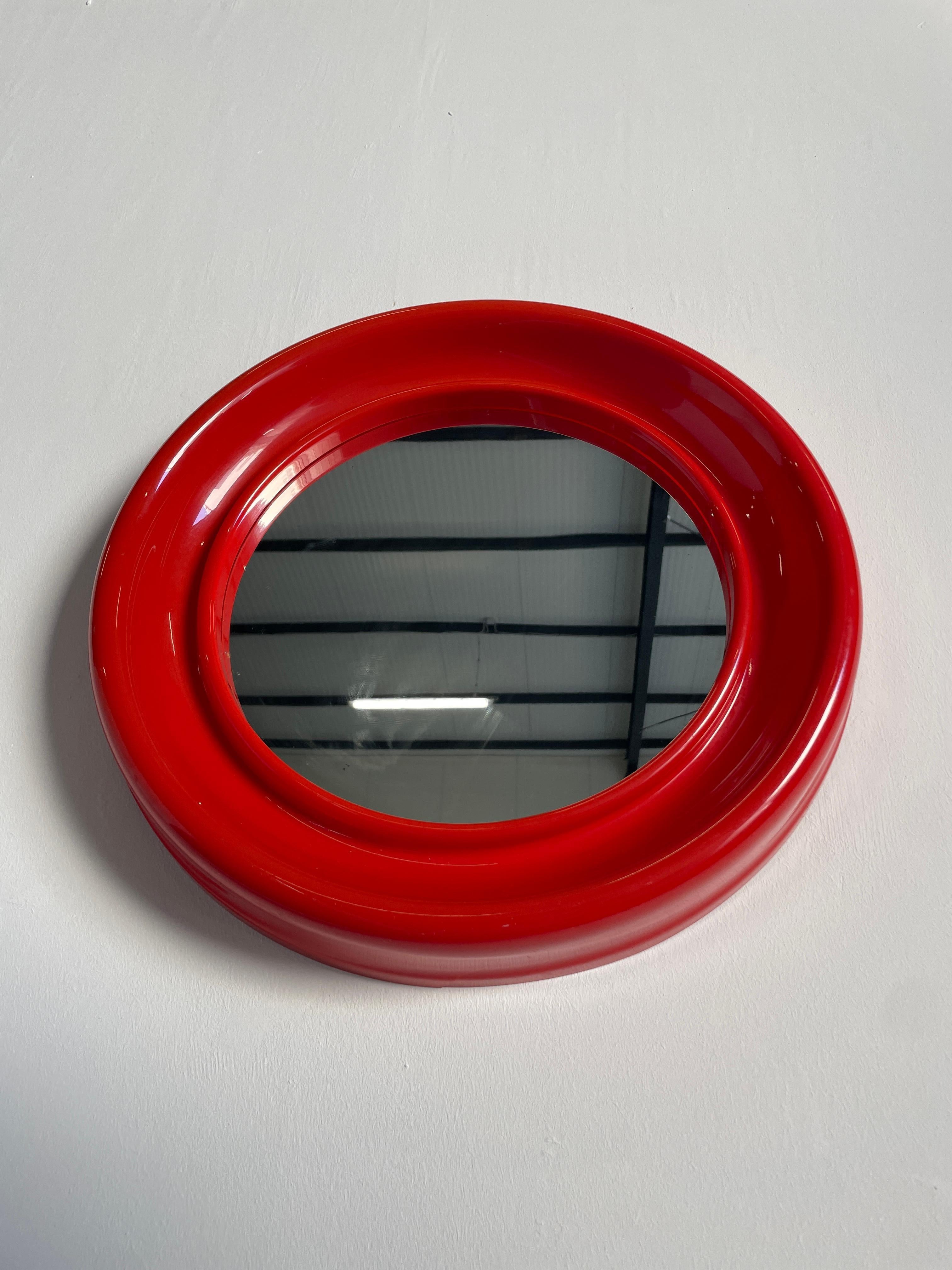 Vintage Italian Space Age Circular Wall Mirror, 1980s Italy For Sale at ...