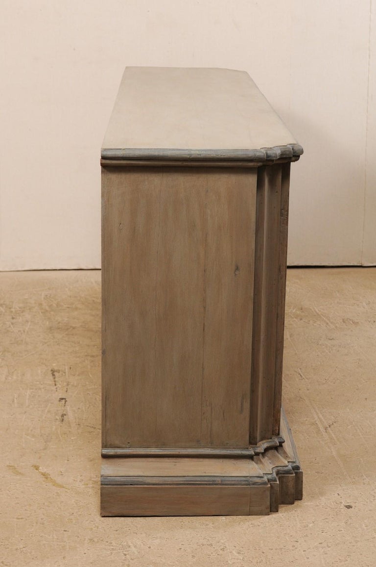 Vintage Italian Style Painted Wood Buffet Cabinet with Reeded Doors at ...
