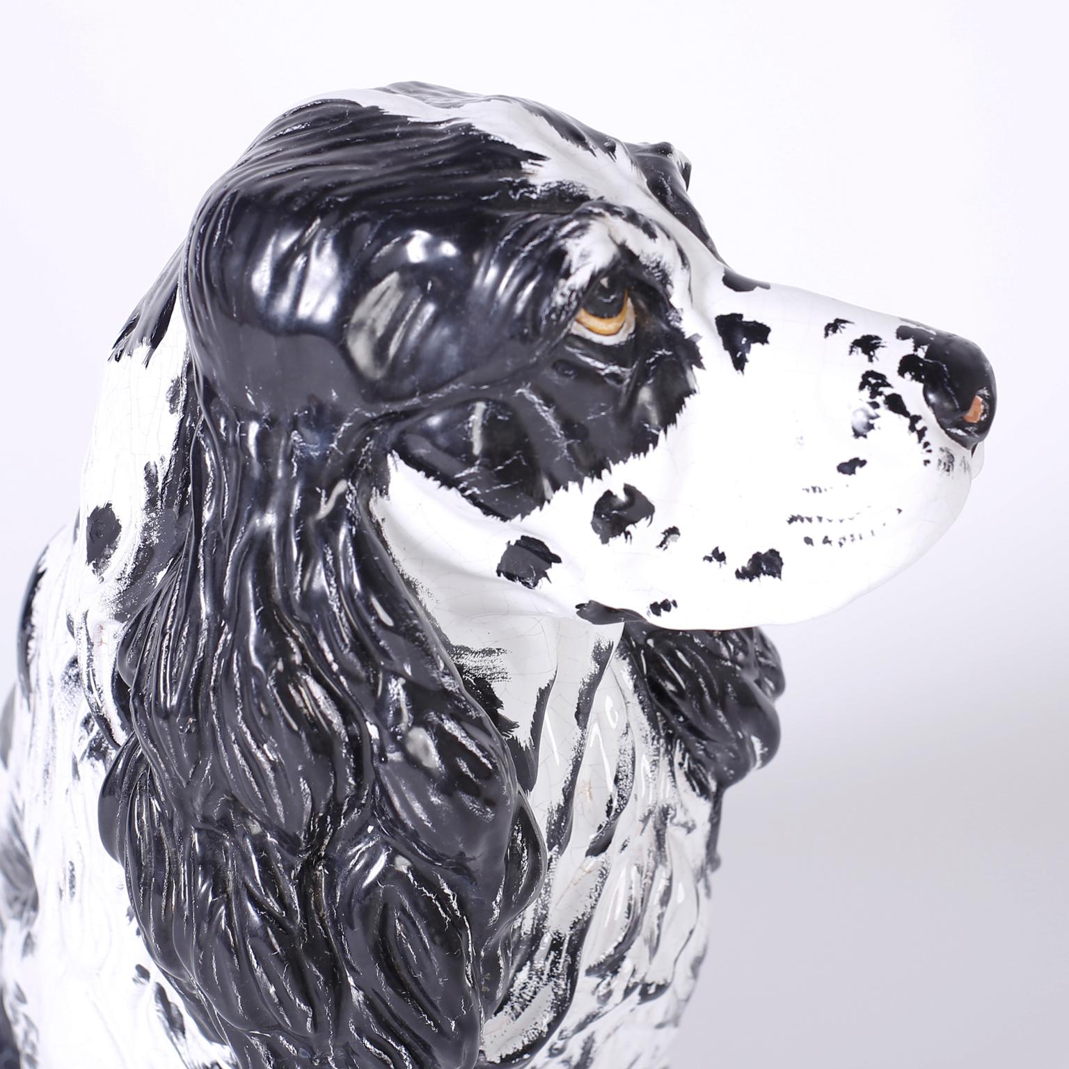 Vintage Italian Terracotta Spaniel at 1stDibs | italian spaniel