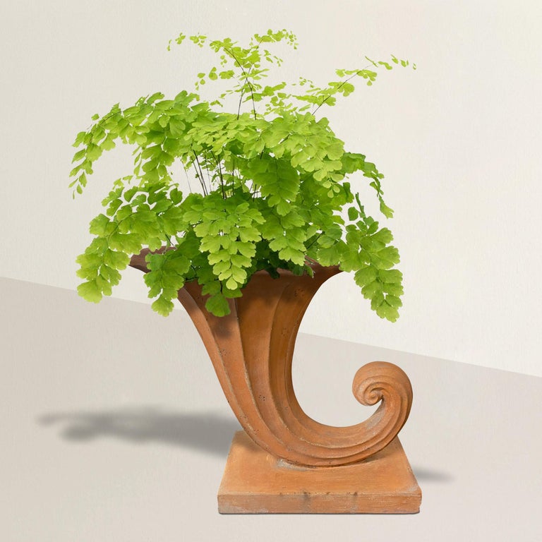 Vintage Italian Terracotta Cornucopia Urn at 1stDibs