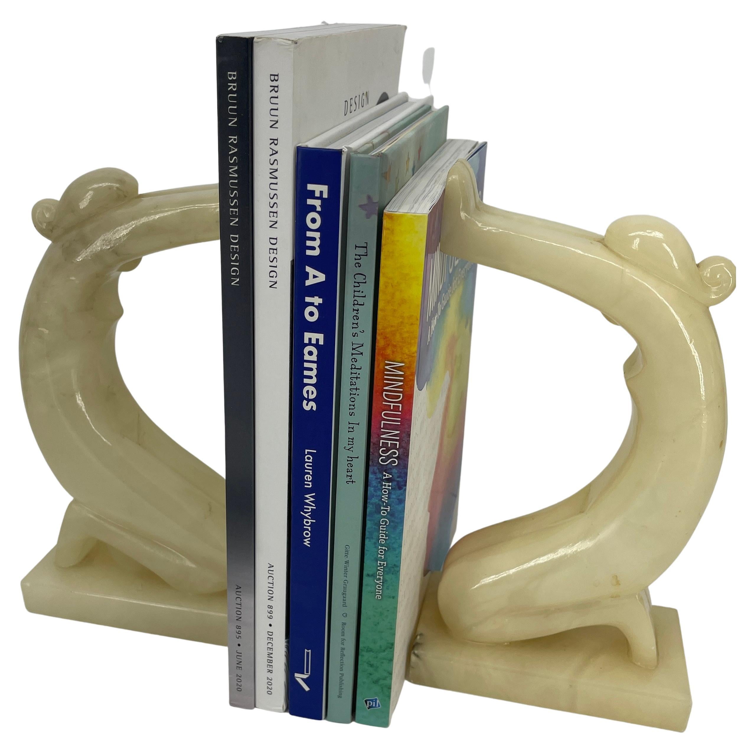 Pair of Alabaster and Marble Italian Trojan Helmet Bookends For Sale at ...