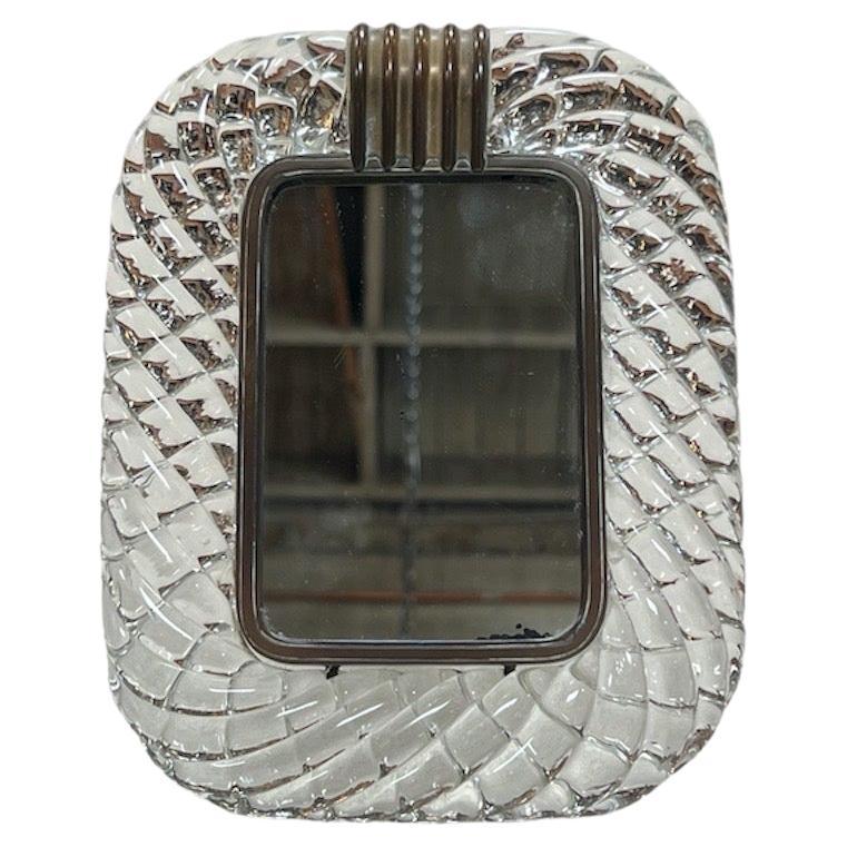 1960s Italian Vintage Mirror and Gold Twisted Murano Glass Silvered ...